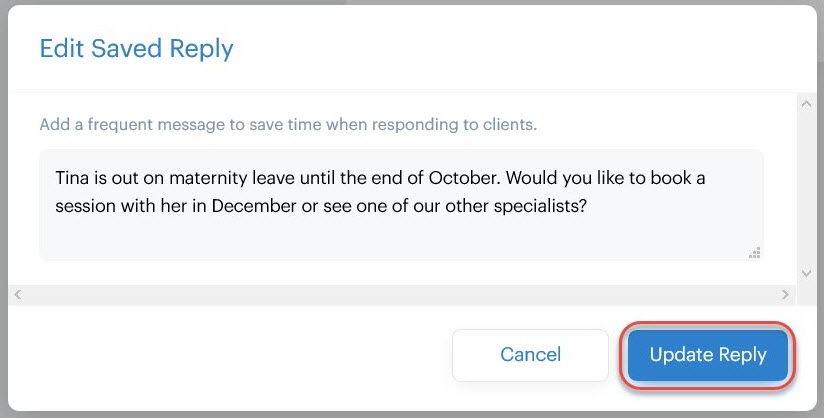 How to create and manage Saved Replies (Messenger[ai])