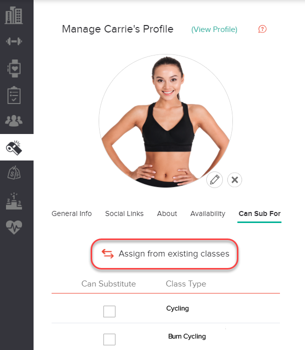 How to setup staff for the Sub Board (FitMetrix)