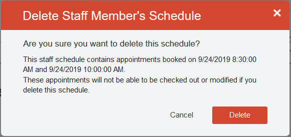 Appointments: Scheduling staff appointment availability