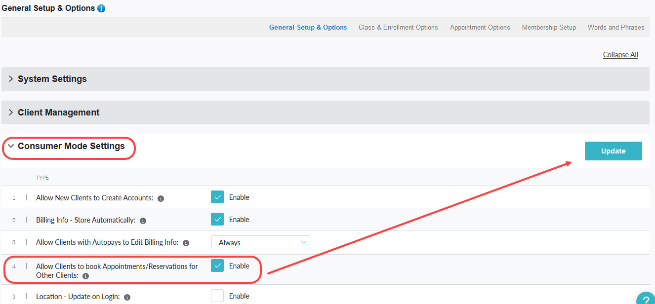 How a client can make a course reservation for another client (Reserve ...
