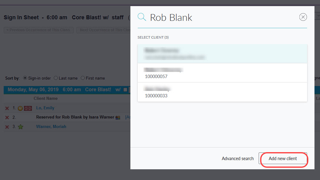 How a client can make a course reservation for another client (Reserve ...