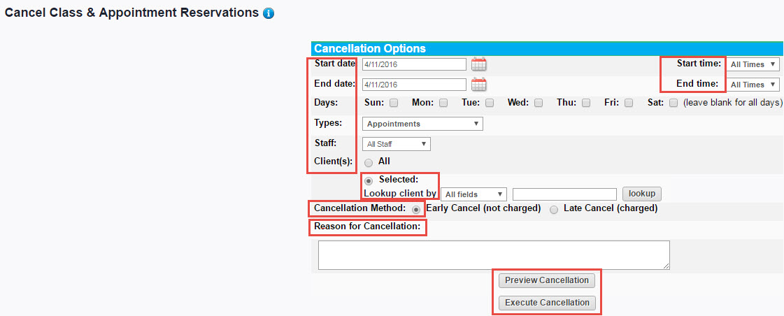 How do I cancel all upcoming, recurring reservations or appointments at ...