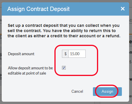 Contract Deposit overview