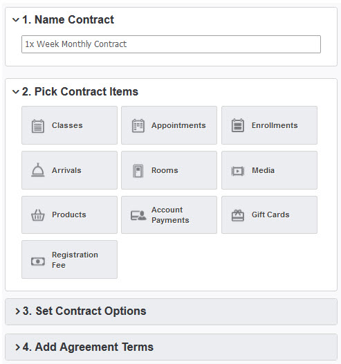 Contracts screen