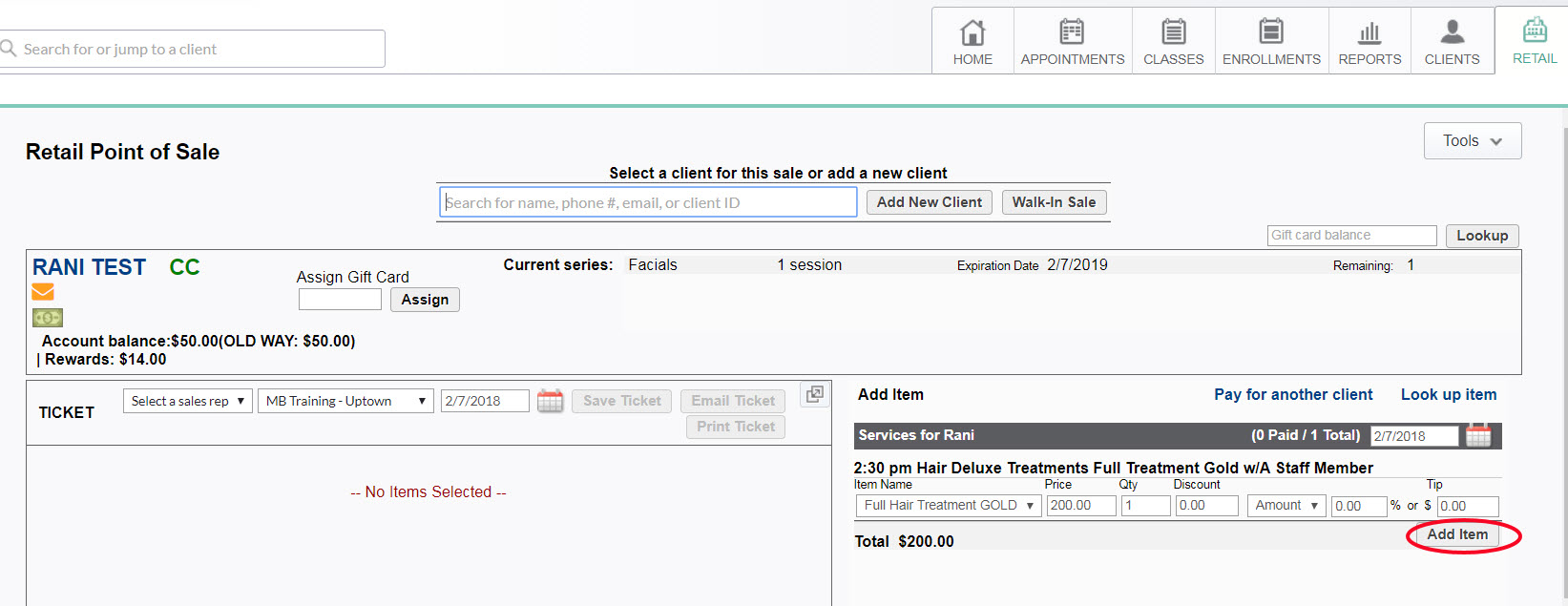 How to create a deposit for an appointment