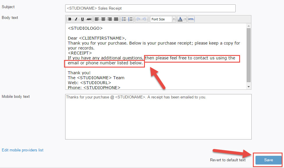How do I change my auto email instructions to email instead of call the ...