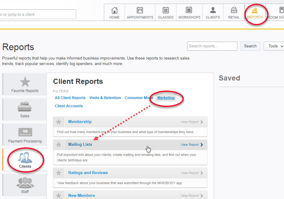 Generating Mailing Lists for tagged clients