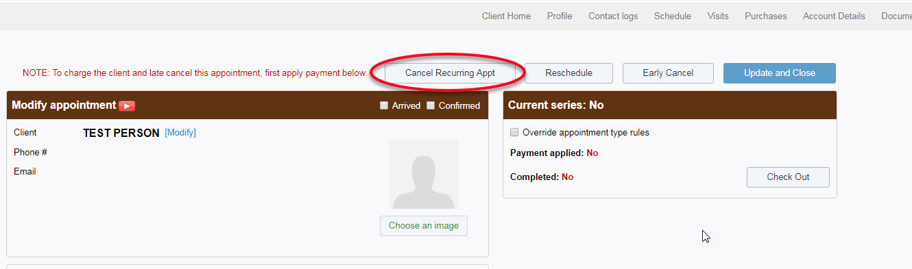 How do I cancel all upcoming, recurring reservations or appointments at ...