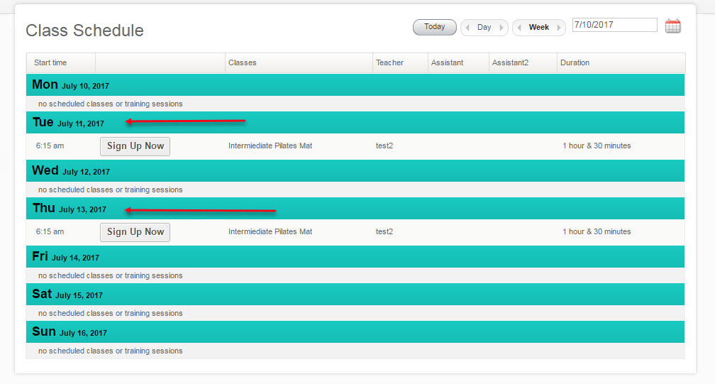How to create a link to all scheduled instances of a specific class ...