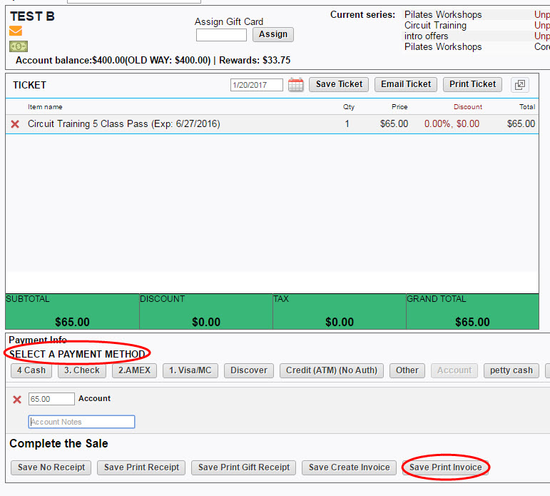What is [Print Ticket] and [Save Print Invoice] from the Retail Screen?