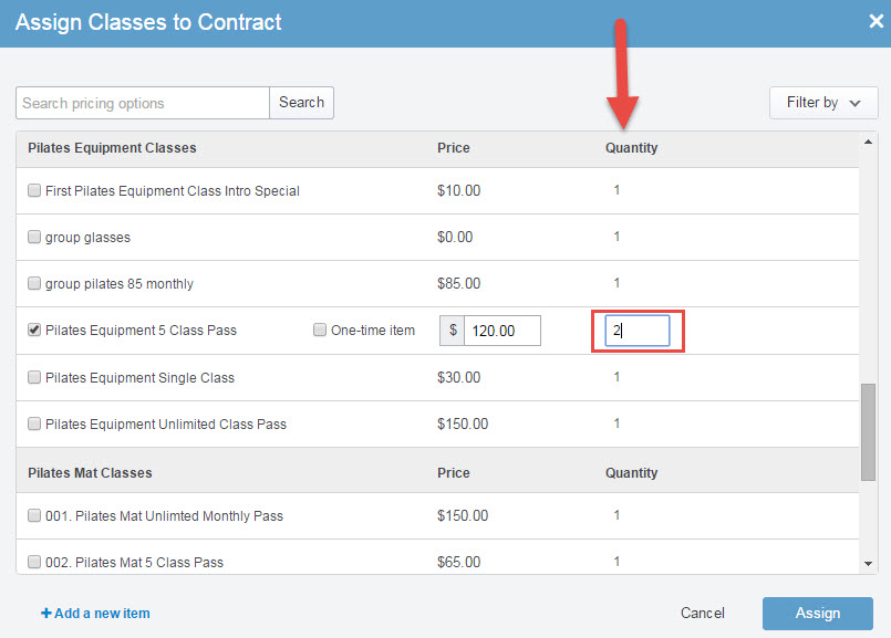 Quantity in contracts