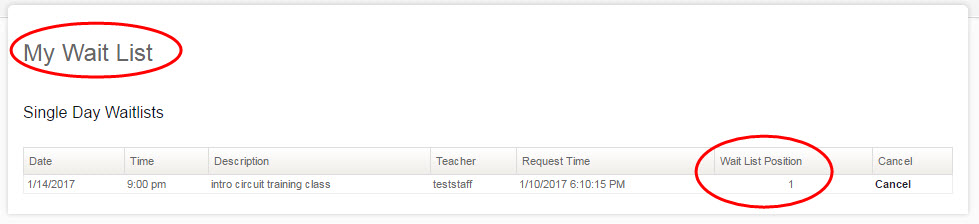 How can my clients see what position they are in on a waitlist from ...