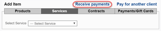 How to pay off a balance on a client's account