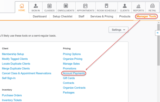 Selling and giving account credit to a client