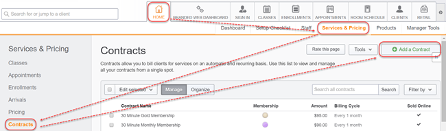 How do I discount the first month of a contract?