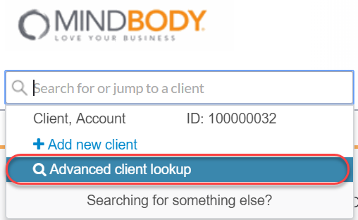 Looking up clients (Quick search and Advanced screen) overview