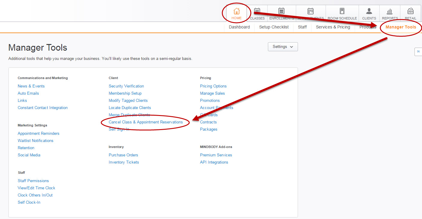 How do I cancel all upcoming, recurring reservations or appointments at ...