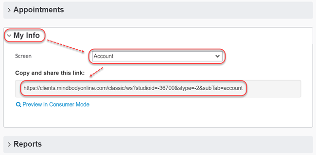 How to create a link for a client to pay their balance