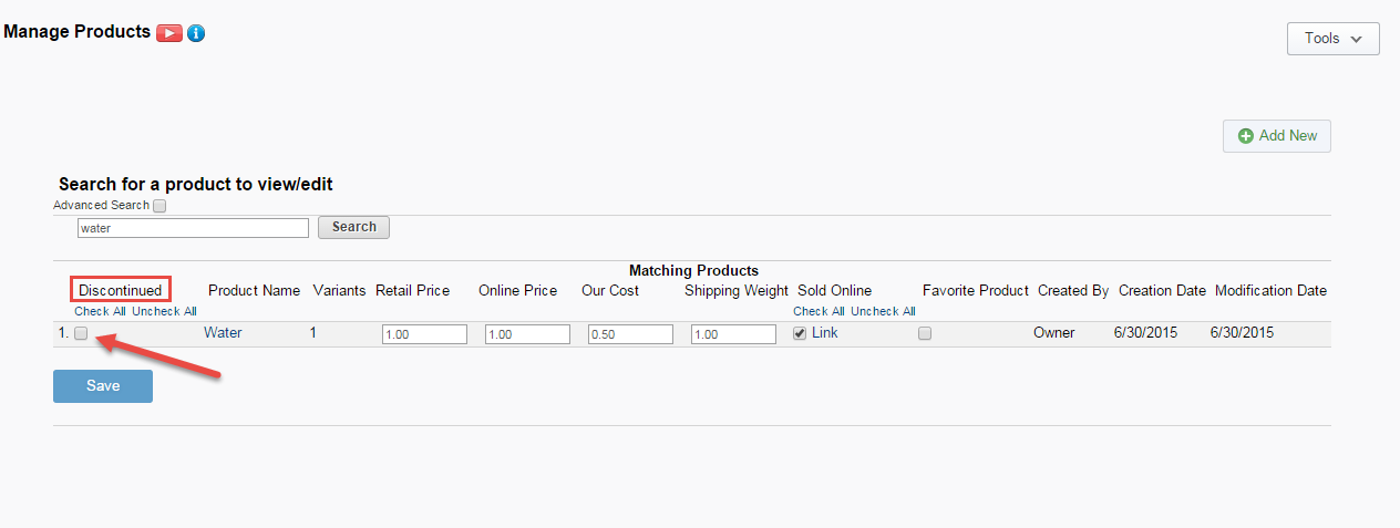 How do I delete a product?