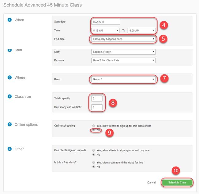 How to assign two rooms to the same class