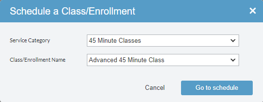 Manage Schedules screen (Classic Setup Screen)