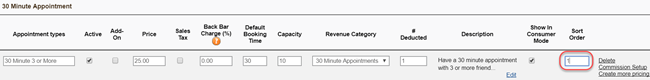 How do I change the order my appointments show when booking in the ...