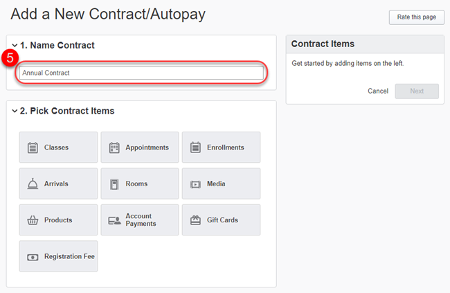 How to create an annual or paid in full contract