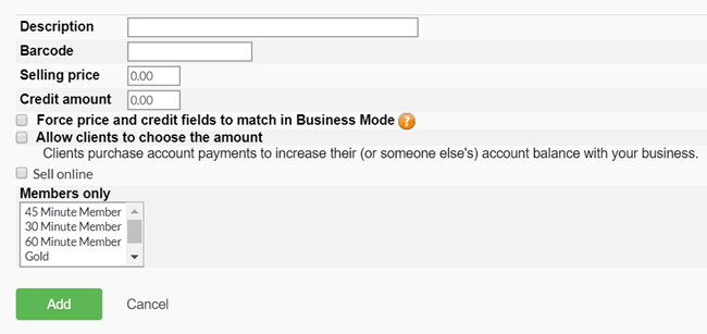 Account payments, purchasing on account, and the Account payment method