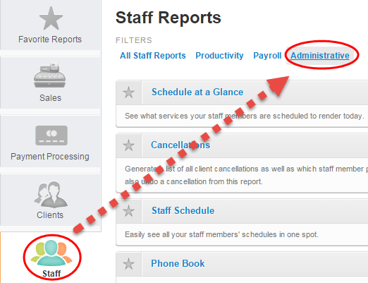 Schedule at a Glance report