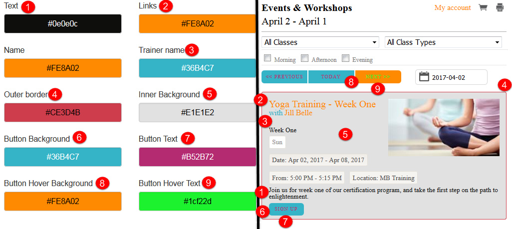 Customizing widget colors to match your website - branded web tools