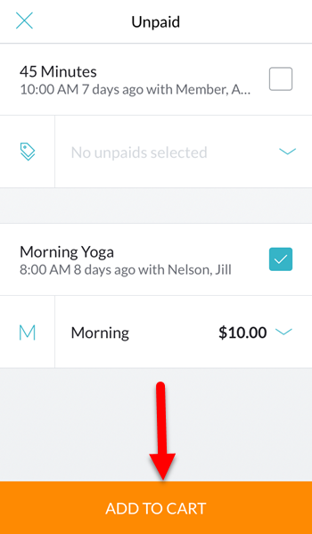 How to reconcile unpaid visits (Mindbody Business app)