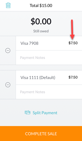 How to process sales with split payment methods (Mindbody Business app)