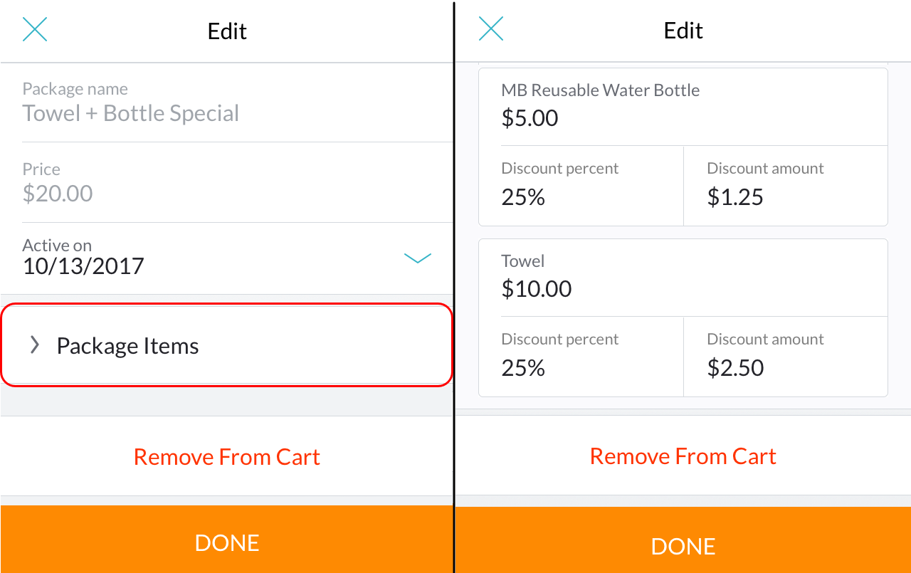 How to sell packages (Mindbody Business app, iOS)