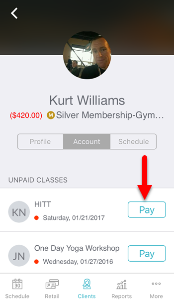 How to reconcile unpaid visits (Mindbody Business app)
