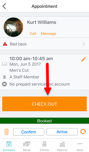 How to reconcile unpaid visits (Mindbody Business app)