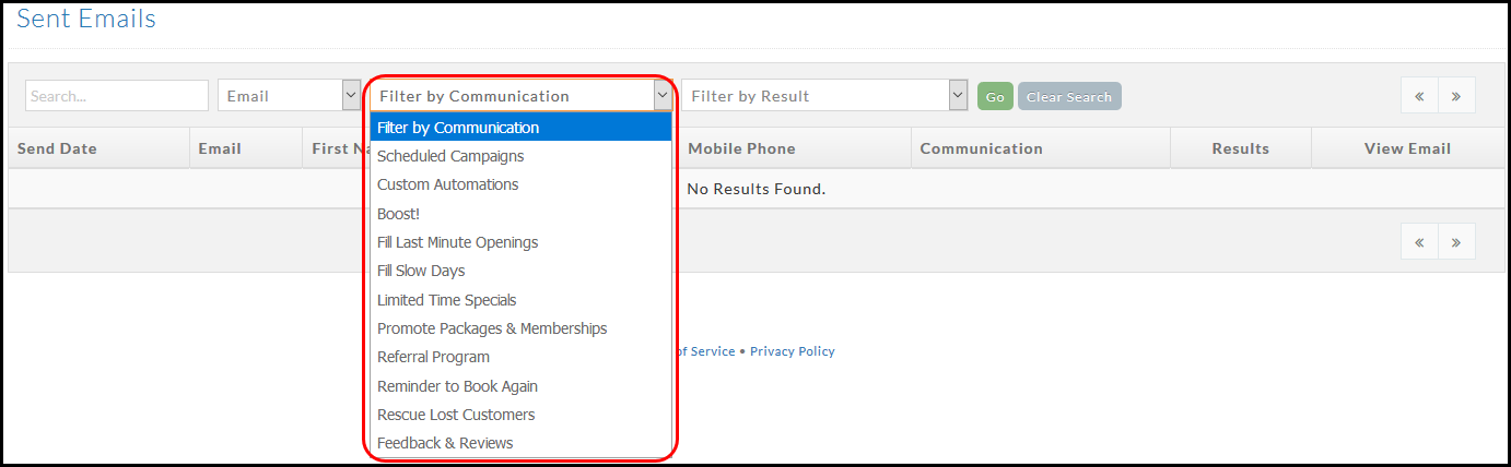 Email History report (Marketing Suite)
