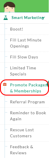 How to add and promote packages and memberships (Marketing Suite)