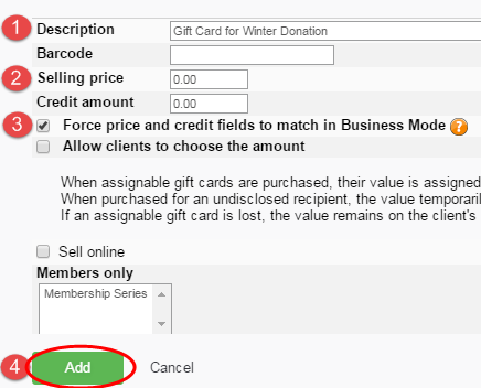 How to create and sell gift cards used as a donation