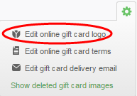 Online gift card options
