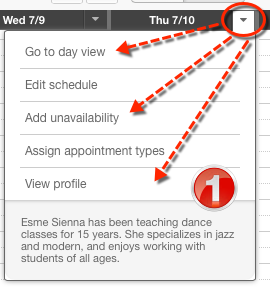 Appointments: Scheduling appointments