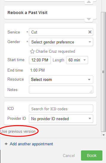 Appointment type levels (session levels)